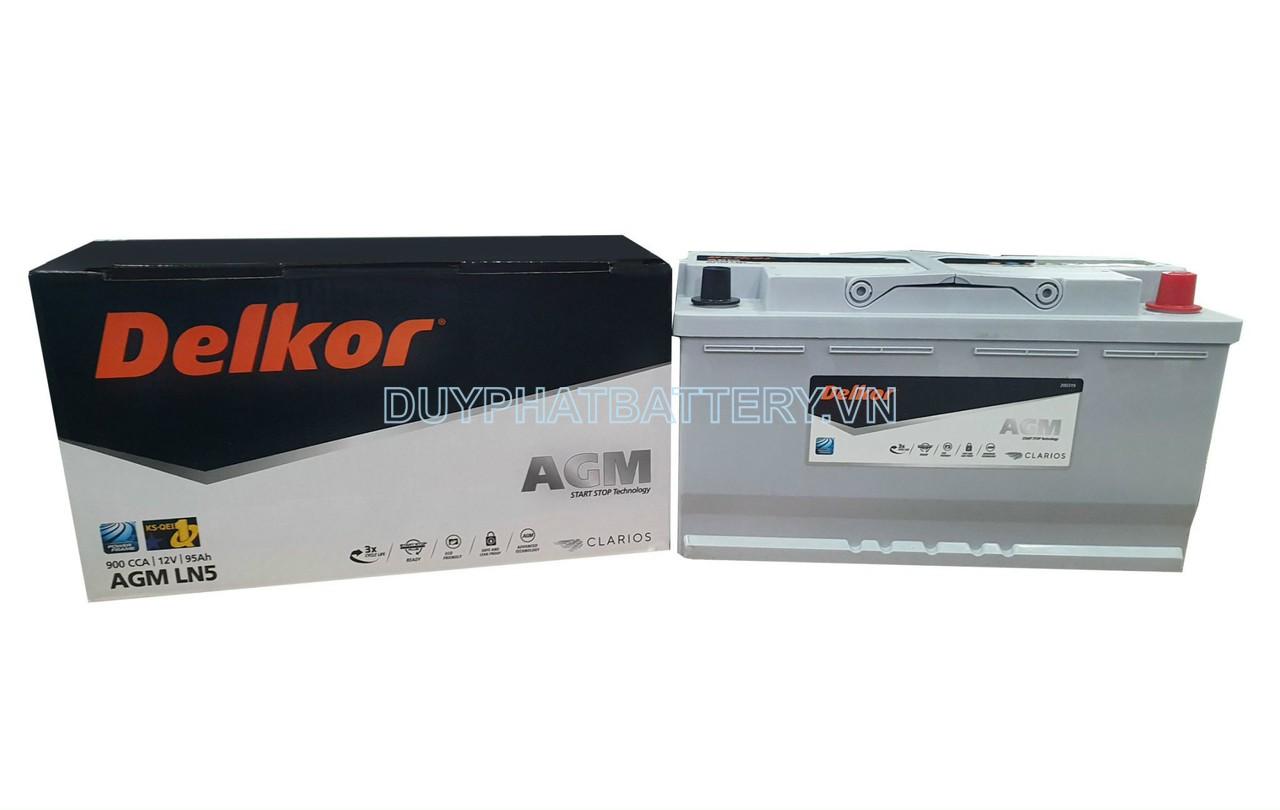 Bình ắc quy DELKOR LN5 AGM 12V 95AH - Nhập Khẩu